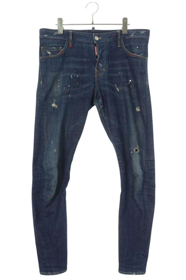 ディースクエアード サイズ:48  S74LB0268 ペイントクラッシュ加工デニムパンツ 中古 BS99