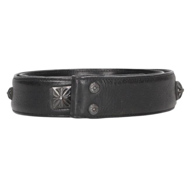 クロムハーツ サイズ:34  STRAP PYRAMID ゼロピラミッドスタッズ レザーベルト 中古 OK15