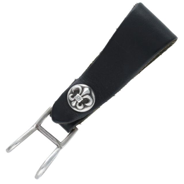 クロムハーツ   BELT LOOP BSフレアボールボタンレザーベルトループ 中古 OS06