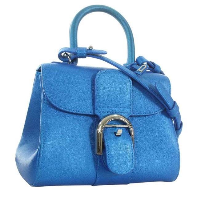 デルボー   ブリヨン ミニ メタリックカーフスキンショルダーバッグ 中古 GZ14