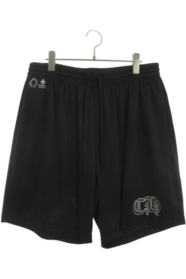 クロムハーツ サイズ:XXL  MESH VARSITY SHORTS CHプリントメッシュハーフパンツ 中古 SJ02