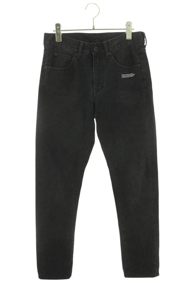 オフホワイト サイズ:28インチ  OMYA011R20E54027 ロゴプリントコットンデニムパンツ 中古 BS99