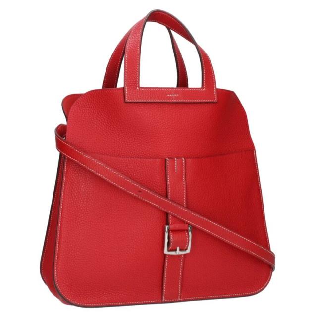 エルメス サイズ:31  アルザン31 C刻印 SV金具トリヨンクレマンスルージュカザックショルダーバッグ 中古 GZ14