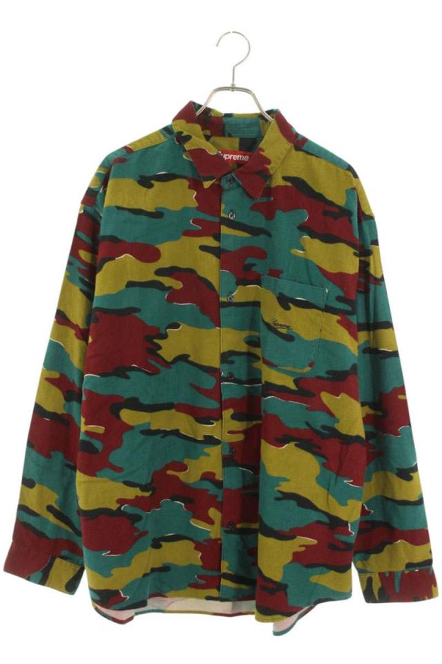 シュプリーム サイズ:XL  23AW  Flannel Shirt 迷彩柄フランネル長袖シャツ 中古 BS99