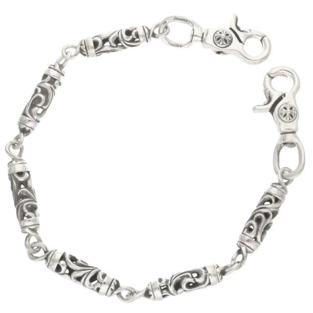 クロムハーツ サイズ:ショート  ROLLER SHORT-T 2クリップ 6LINKショートローラー シルバーウォレットチェーン 中古 SS07