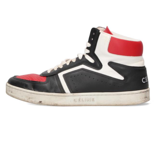 セリーヌ サイズ:43  CT-01 ハイカットレザースニーカー 中古 BS55