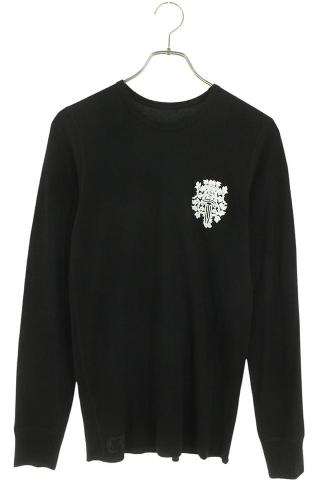 クロムハーツ サイズ:M  Thermal L S ヴァインダガーバックプリントサーマル長袖カットソー 中古 SJ02