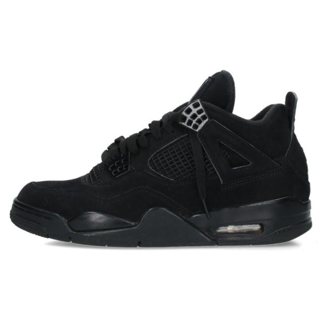 ナイキ サイズ:26cm  AIR JORDAN 4 BLACK CAT CU1110-010 エアジョーダン4ブラックキャットスニーカー 中古 BS99