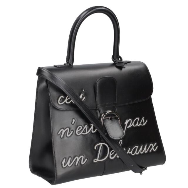 デルボー サイズ:MM  ルーモアMM AA0558AAM099ZPN マグリットコレクション ボックスカーフ 2WAYハンドバッグ 中古 BS99