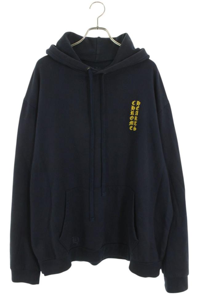 クロムハーツ サイズ:XL  SWTSHRT PLV バックホースシュー袖フローラルプリントパーカー 中古 SJ02