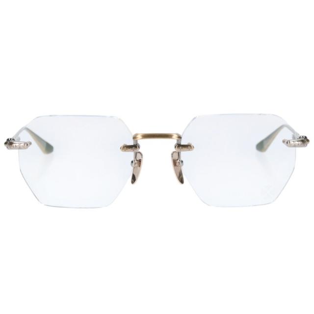 クロムハーツ サイズ:52□21-148  HOLE SHOT メタルテンプルリムレスアイウェア 中古 SJ02