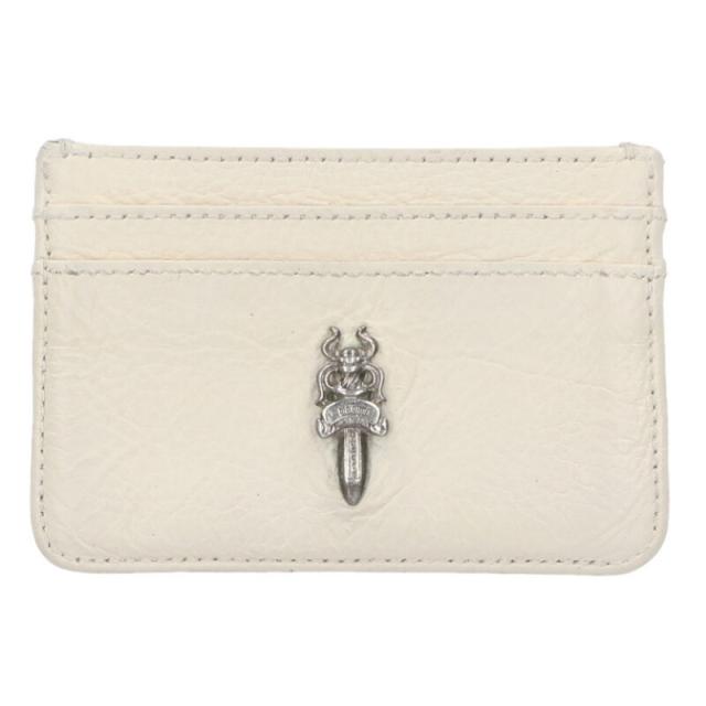 クロムハーツ   DOUBLE SIDE ダブルサイド ダガー装飾レザーカードケース 中古 OK15