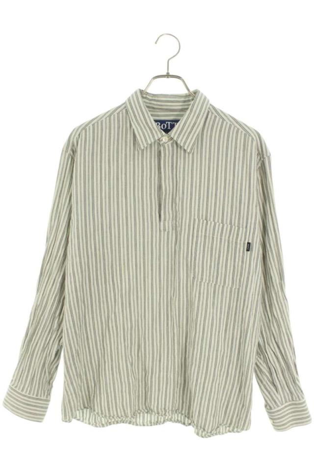 ボット サイズ:L ヘンリーネックストライプ長袖シャツ 中古 BS99