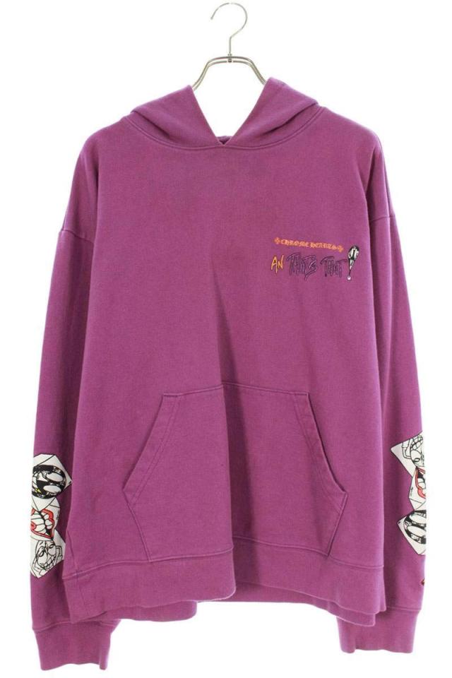 クロムハーツ サイズ:XL  PPO I WANT MORE NOT LESS HD PLVR MATTY BOYプリントプルオーバーパーカー 中古 SJ02