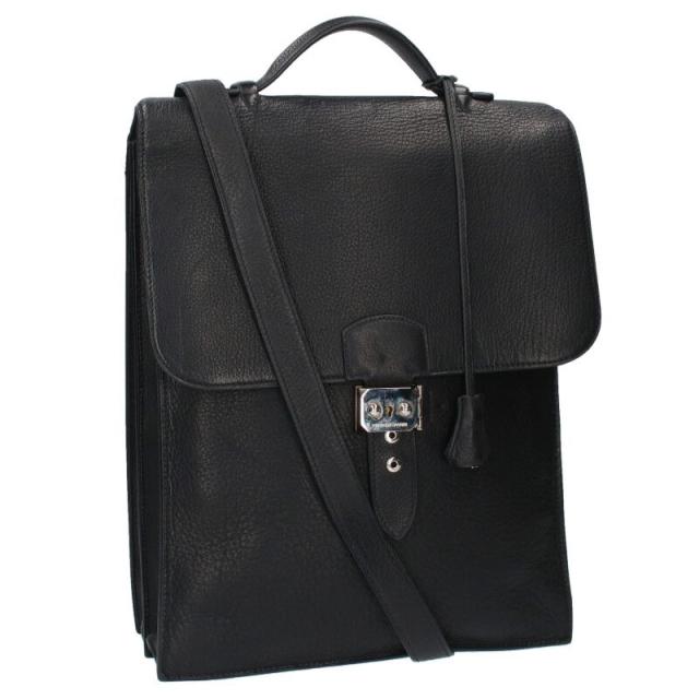 エルメス   サックアデペッシュDPLG100 □F刻印 シルバー金具レザーショルダーバッグ 中古 GZ14