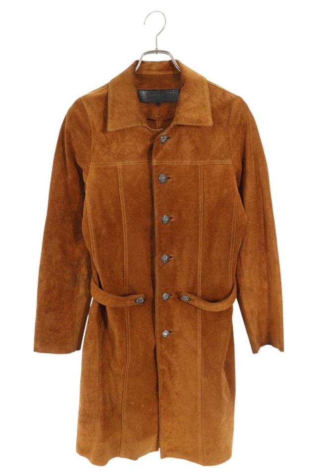 クロムハーツ サイズ:M クロスボールボタンレザーコート 中古 SJ02