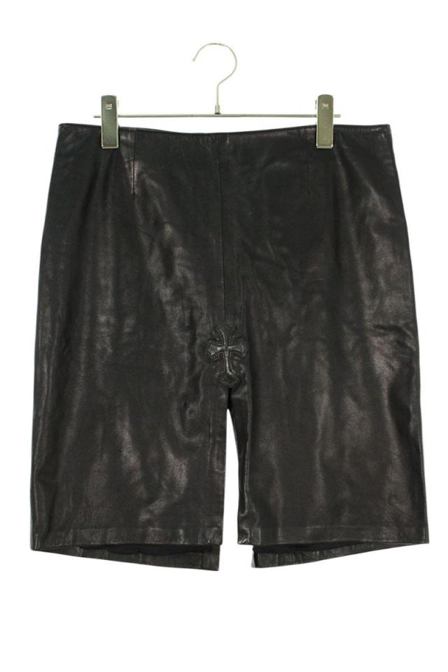 クロムハーツ サイズ:30インチ クロスパッチ付きレザースカート 中古 OS06