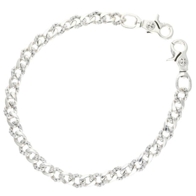 クロムハーツ サイズ:エクストラロング FANCY XLONG-2 2クリップエクストラロングファンシー シルバーウォレットチェーン 中古 SS07