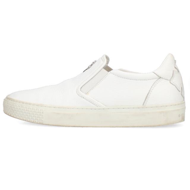 クロムハーツ サイズ:42  SLIP ON CHプラスレザーパッチダガー付レザースリッポン 中古 OK15