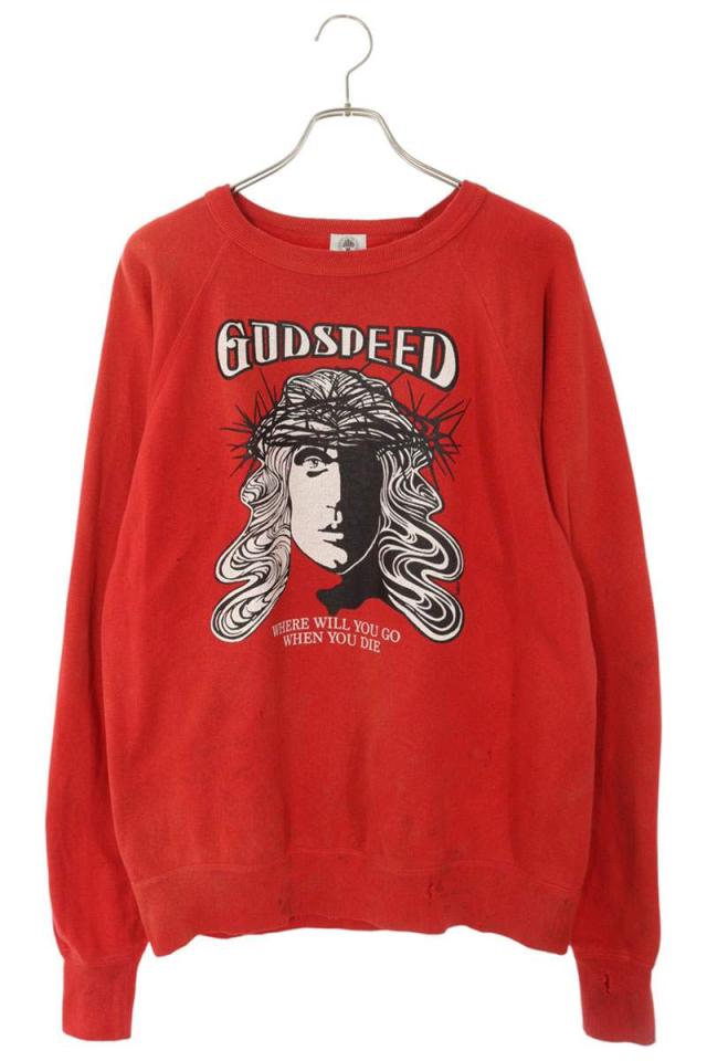セントマイケル サイズ:L  SM-A21-0000-028 GODSPEEDプリントスウェット 中古 FK04