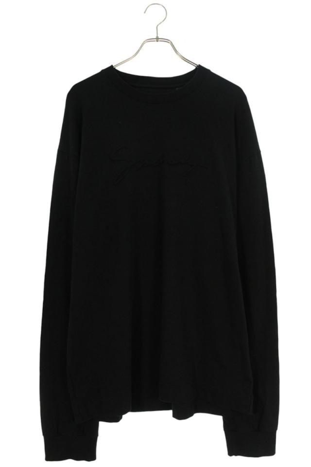 ジバンシィ サイズ:XL  BM71MH3YP1 エンボス加工ロゴ長袖カットソー 中古 BS55