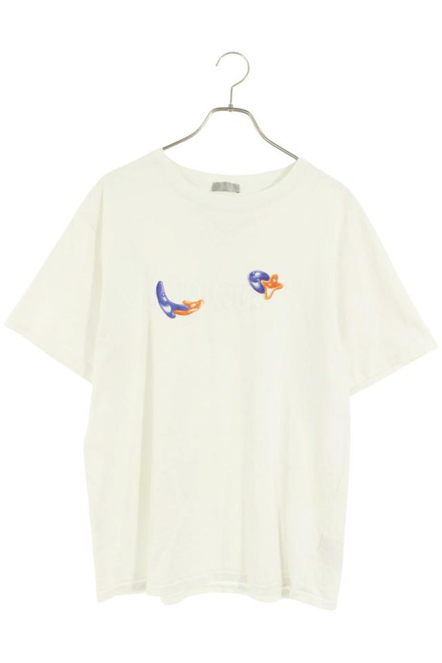 ディオール サイズ:L  21AW  193J685D0554 KENNY SCHARFロゴ刺繍Tシャツ 中古 SB01