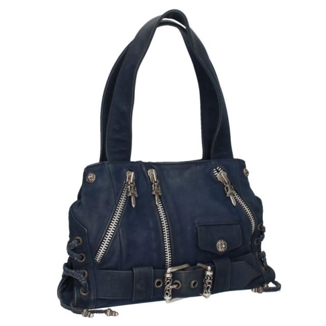 クロムハーツ   JJ DEAN SMALL JJディーン スモール レザーライダースハンドバッグ 中古 SS07