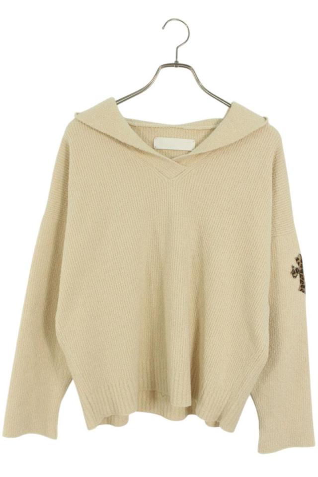 クロムハーツ サイズ:XSM/SML ハラコパッチコットンパーカーニット 中古 NO05