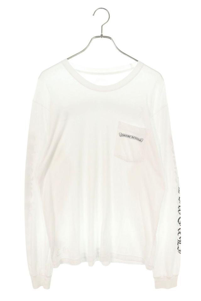 クロムハーツ サイズ:L  CH L S  1 バックラベルロゴ長袖カットソー 中古 FK04