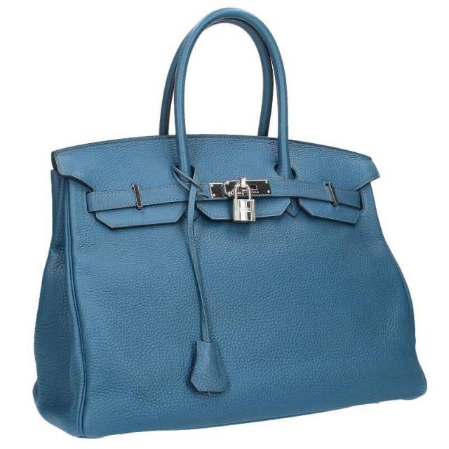 エルメス サイズ:35  バーキン35 □P刻印 SV金具 トリヨンクレマンス コルヴェールハンドバッグ 中古 GZ14