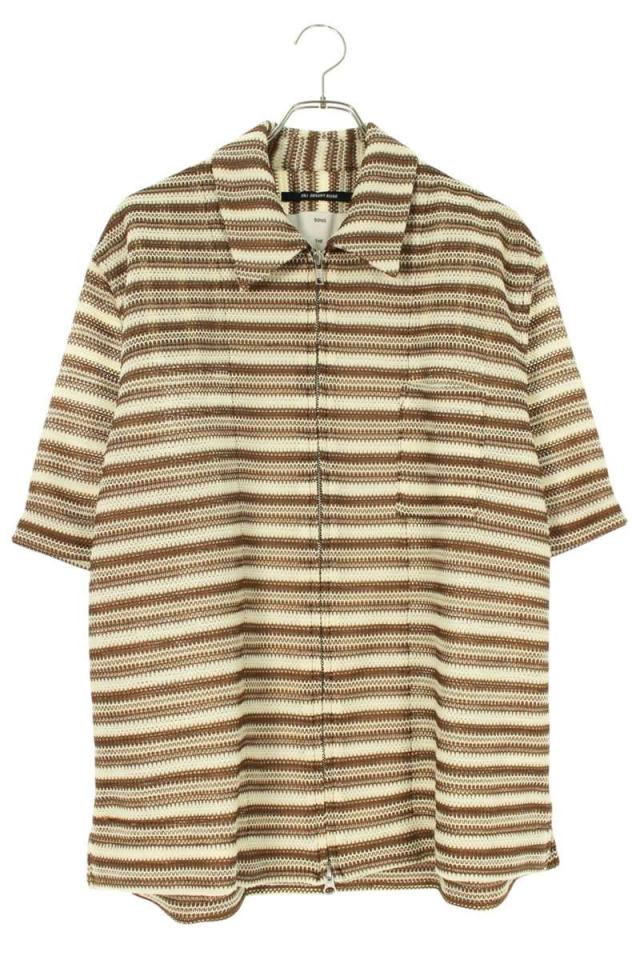 ソングフォーザミュート サイズ:48 クロシェットジップアップ半袖シャツ 中古 BS99