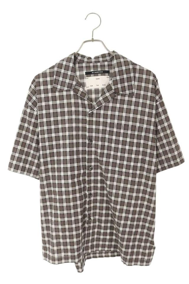 ソングフォーザミュート サイズ:46 シワ加工チェック半袖シャツ 中古 BS99
