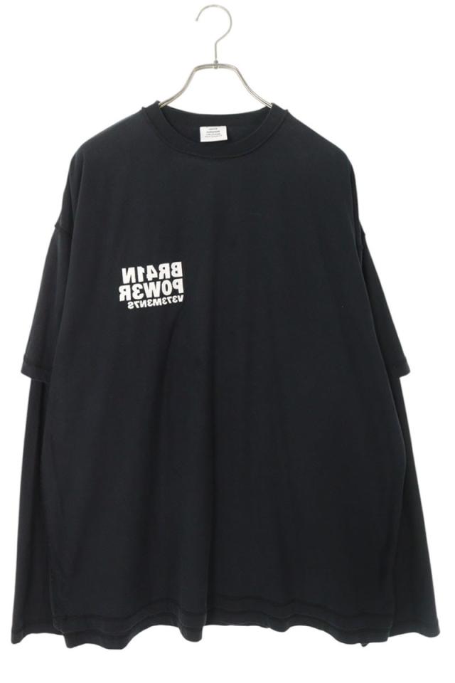 ヴェトモン サイズ:S  24AW  UA65LS230B バックプリント レイヤード長袖カットソー 中古 GZ11