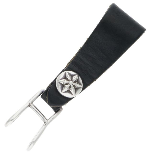 クロムハーツ   BELT LOOP スターボールボタンレザーベルトループ 中古 SS07