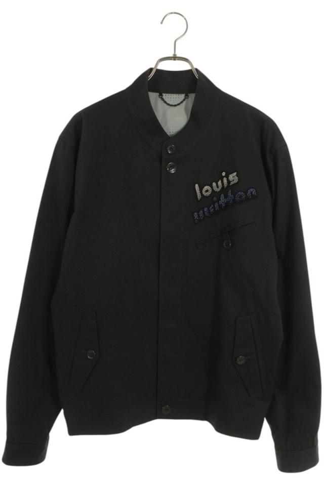 ルイヴィトン サイズ:48  23AW  RM232 FAD HPB70W ビーズロゴコットンハリントンジャケットブルゾン 中古 SB01