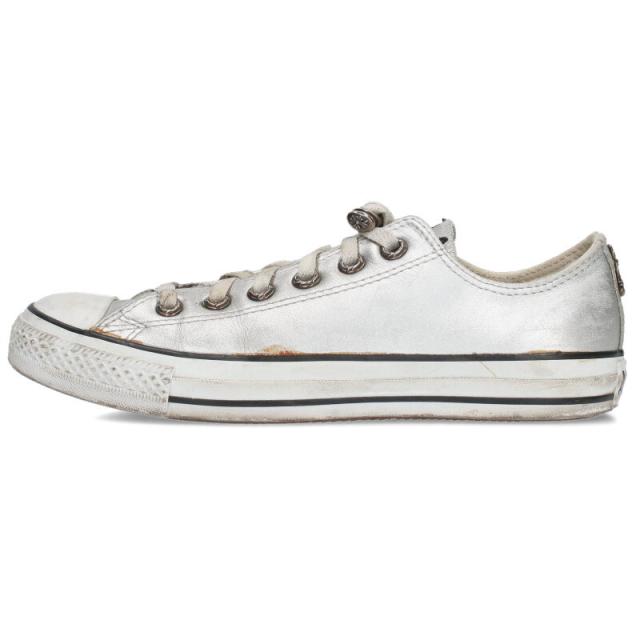 クロムハーツ  コンバース サイズ:25.5cm  CH CONVERSE LEATHER シルバー装飾スターパッチレザーローカットスニーカー 中古 SJ02
