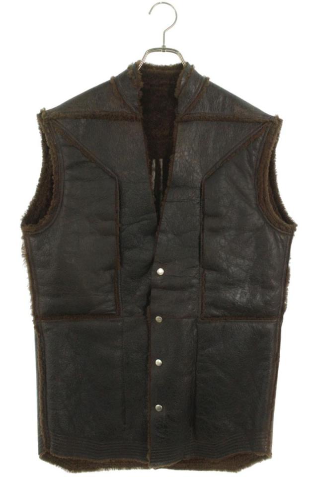 リックオウエンス サイズ:46  23AW  RU02C7785 LSHB フォグポケットシアリングベスト 中古 SB01