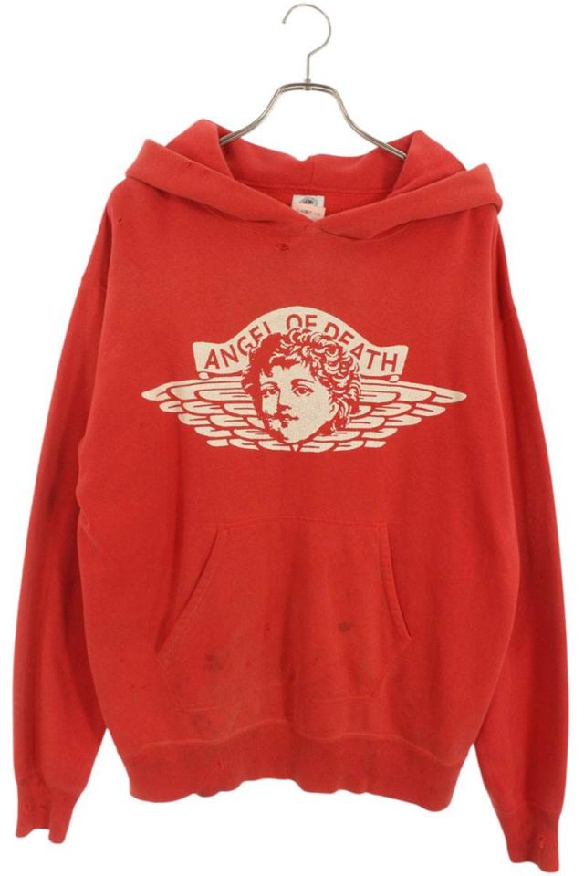 セントマイケル サイズ:L  22SS  SM-S22-0000-042 ヴィンテージ加工エンジェルプリントパーカー 中古 SB01