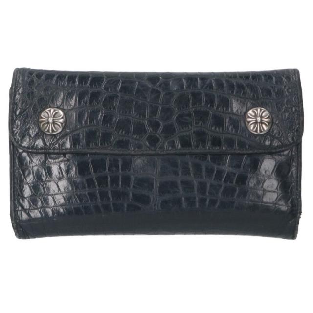 クロムハーツ   WAVE ALLIGATOR ウェーブアリゲーター クロスボールボタンアリゲーターレザーウォレット財布 中古 OK15