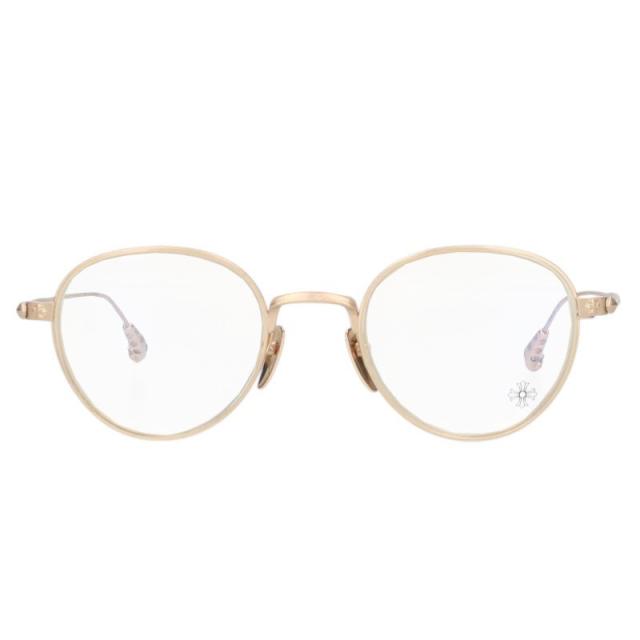 クロムハーツ サイズ:49□22-150  BONE PRONE IV CHプラステンプルメタルフレームサングラス 眼鏡 中古 NO05