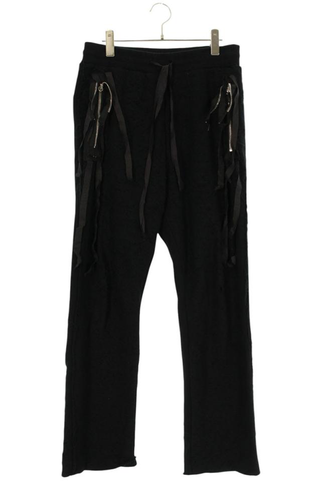 ミドリカワ サイズ:S  19AW  MID19AW-CU03 ダメージ加工リボン装飾スウェットロングパンツ 中古 BS99