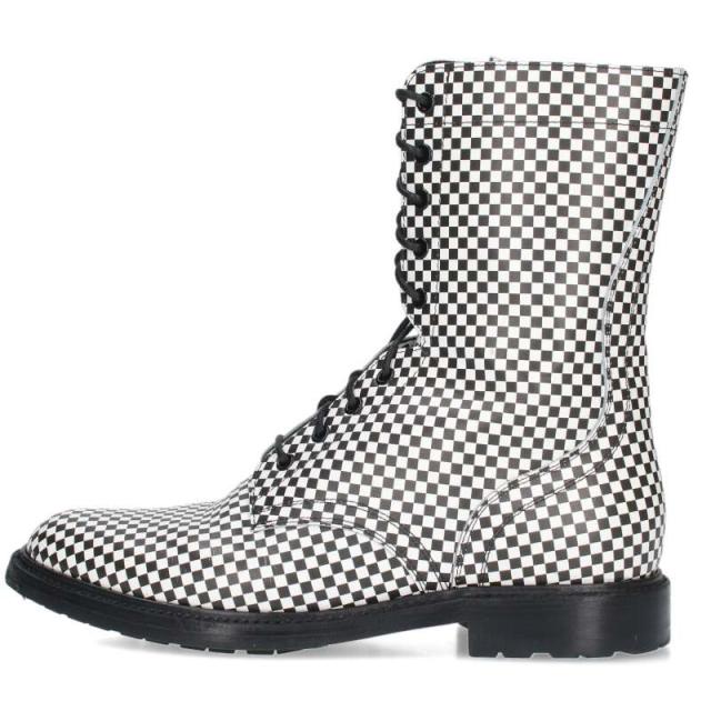 セリーヌ サイズ:42  P190008554 チェッカーフラッグサイドジップブーツ 中古 BS99