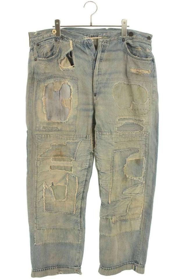 リーバイス サイズ:W38/L29  r Campbell MiJ 501 Jeans クラッシュリペアデニムパンツ 中古 BS99