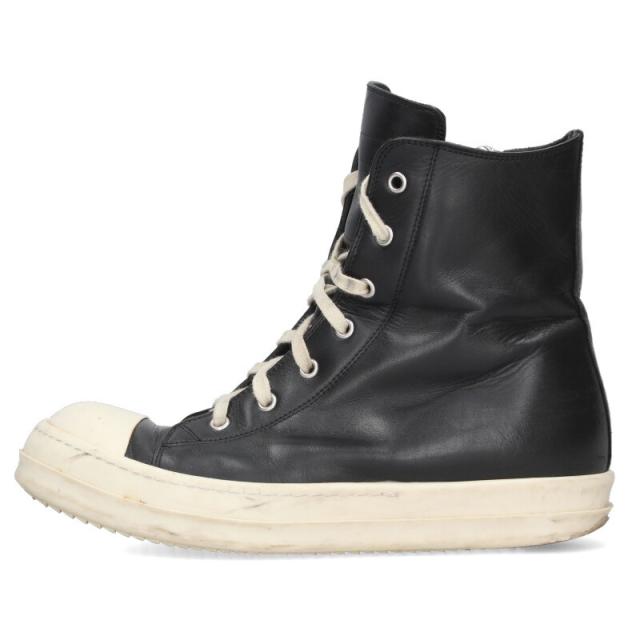 リックオウエンス サイズ:40  RAMONES レザーハイカットスニーカー 中古 SB01