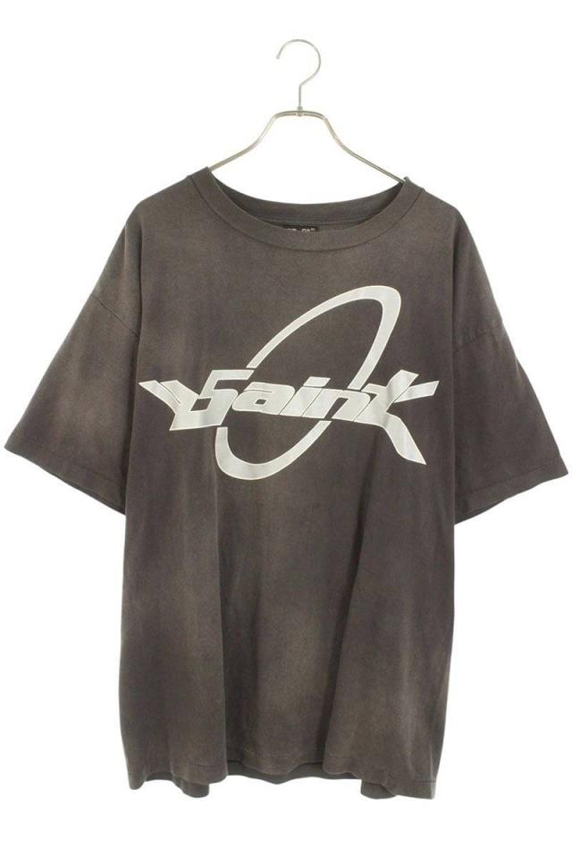 セントマイケル サイズ:XL  SM-S22-0000-021 ロゴプリントヴィンテージ加工Tシャツ 中古 FK04
