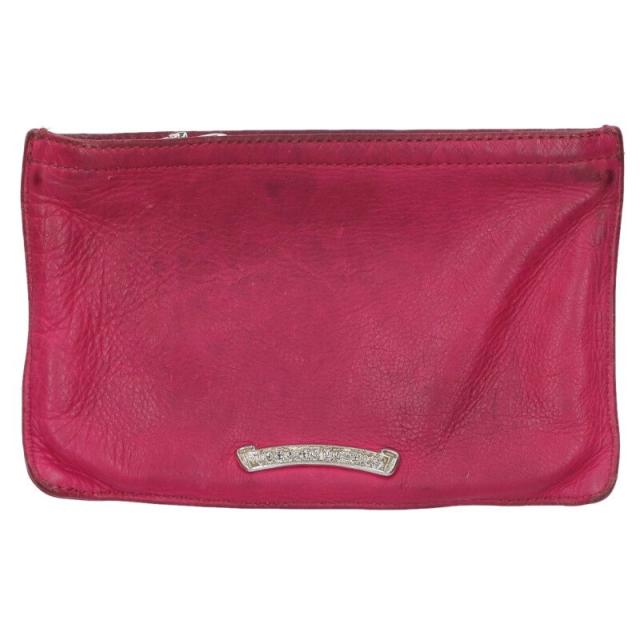 クロムハーツ   ZPR CHNG PURSE2 チェンジパース ホワイトロジウム#5ダガージップ レザーケース 中古 OS06