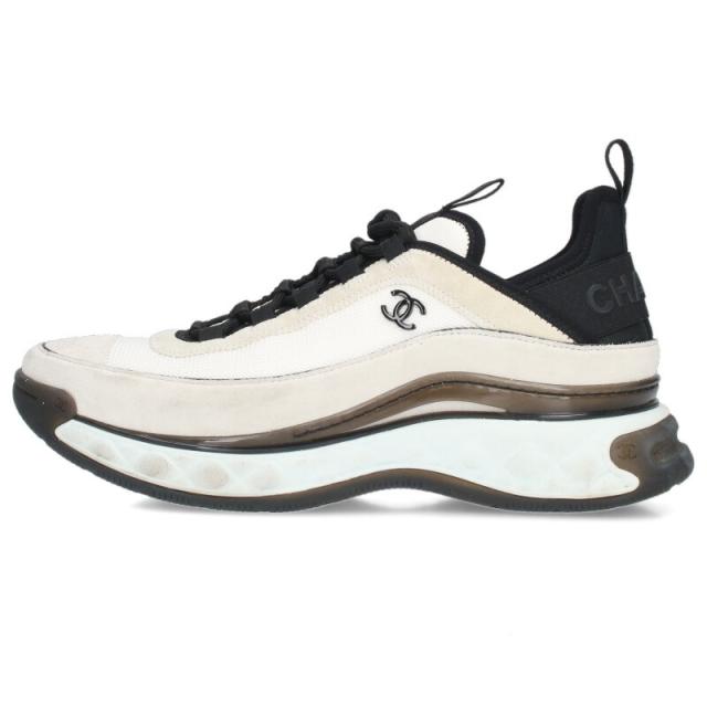 シャネル サイズ:41  G39072 ココマーク ファブリック スウェードスニーカー 中古 SB01