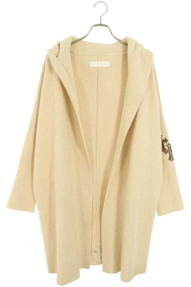 クロムハーツ サイズ:SML/MED ハラコパッチ付きニットカーディガン 中古 SS07