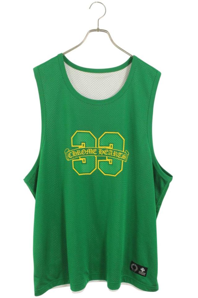 クロムハーツ サイズ:XL  MESH WARM UP JERSEY リバーシブルCHロゴプリントメッシュタンクトップ 中古 SJ02