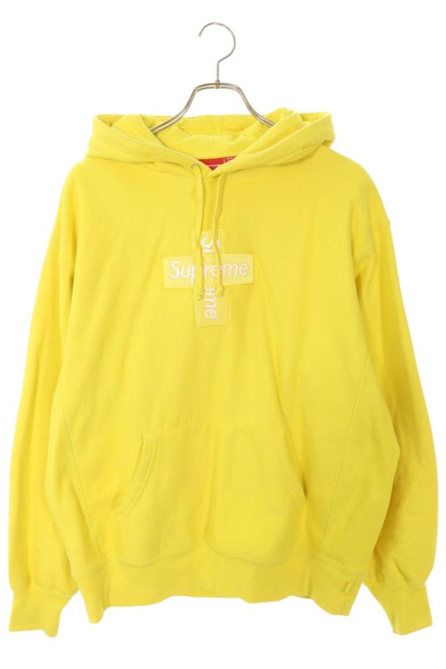 シュプリーム サイズ:M  20AW  Cross Box Logo Hooded Sweatshirt クロスボックスロゴフーデッドスウェットシャツパーカー 中古 BS99